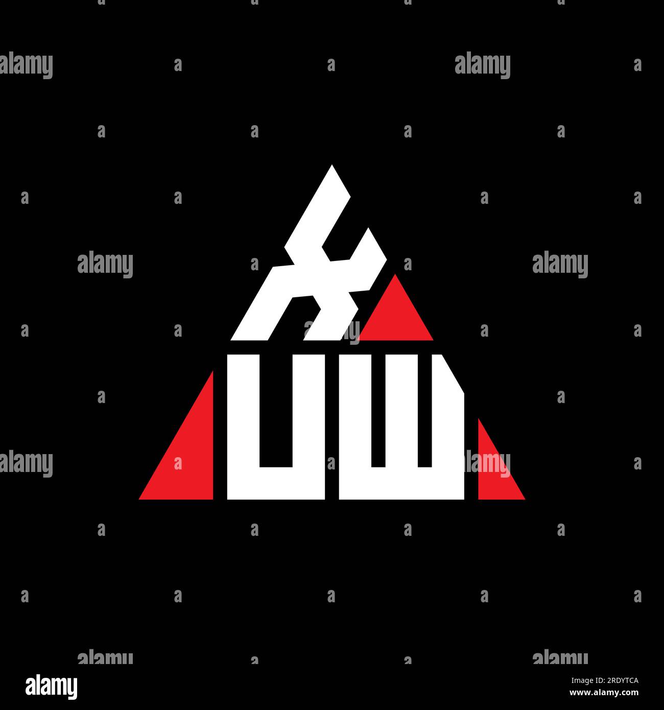 XUW triangle letter logo design with triangle shape. XUW triangle logo ...
