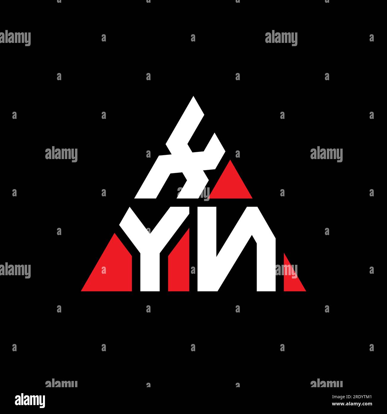 XYN triangle letter logo design with triangle shape. XYN triangle logo ...