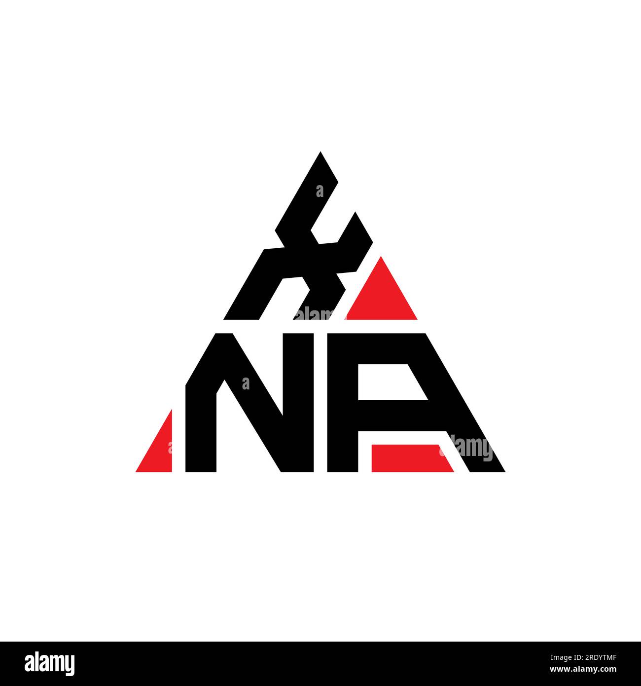 XNA triangle letter logo design with triangle shape. XNA triangle logo ...