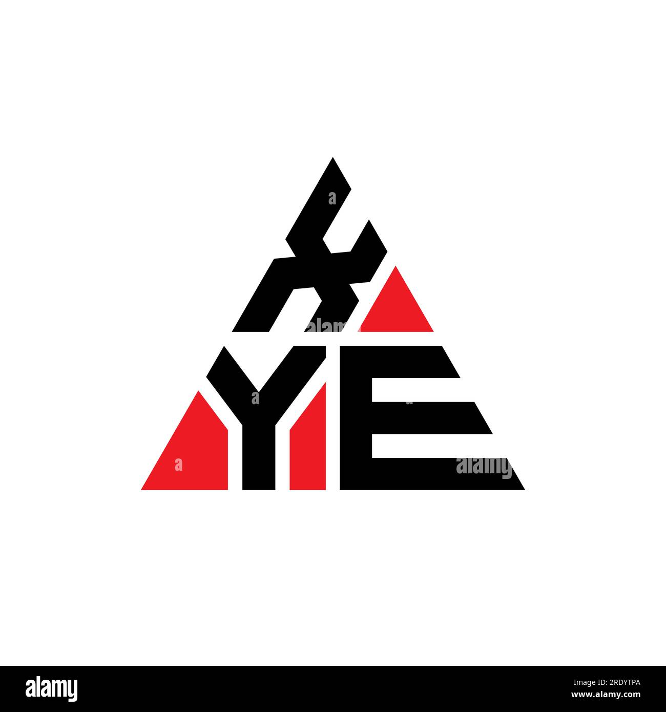 XYE triangle letter logo design with triangle shape. XYE triangle logo ...