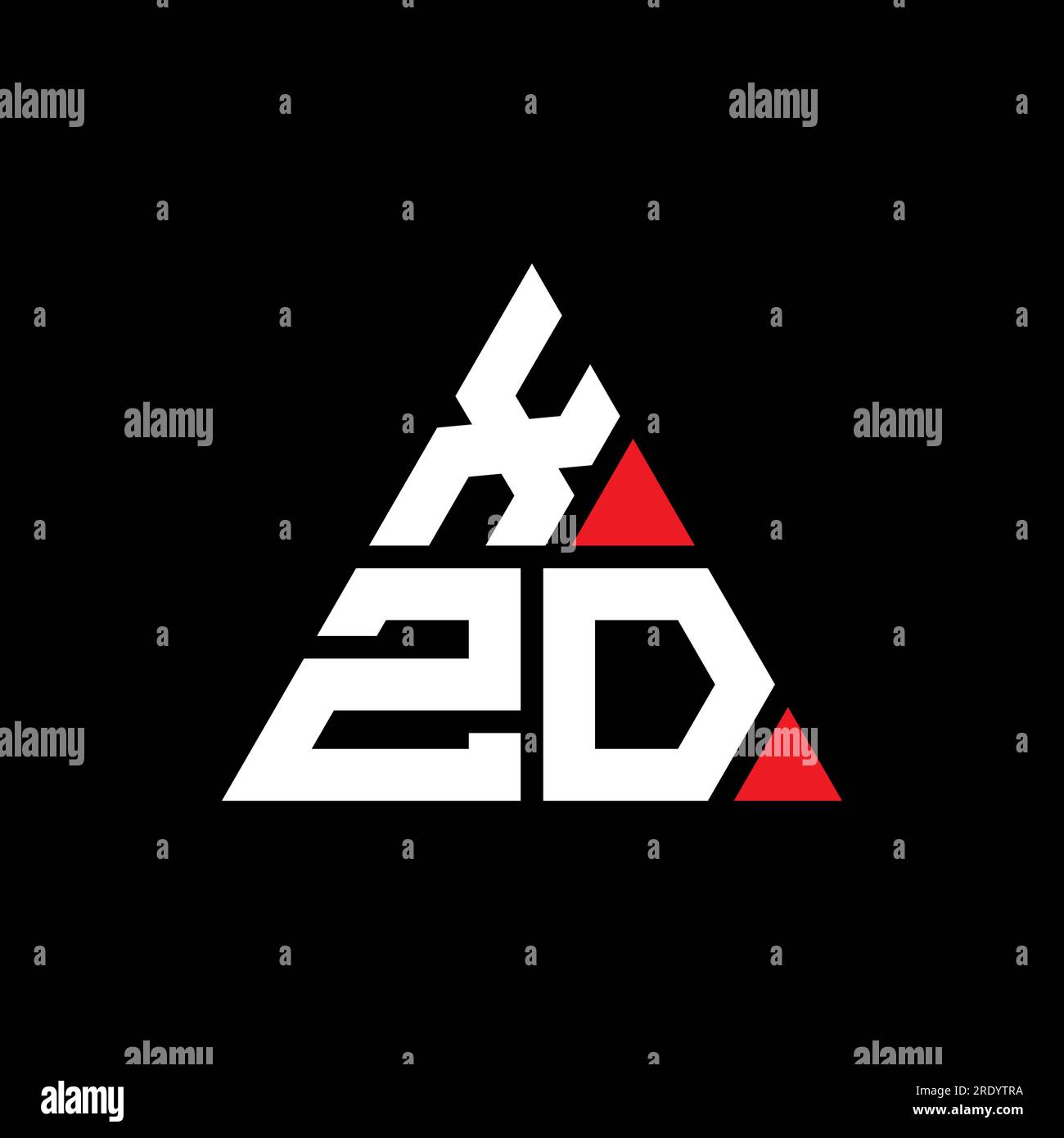 XZD triangle letter logo design with triangle shape. XZD triangle logo ...