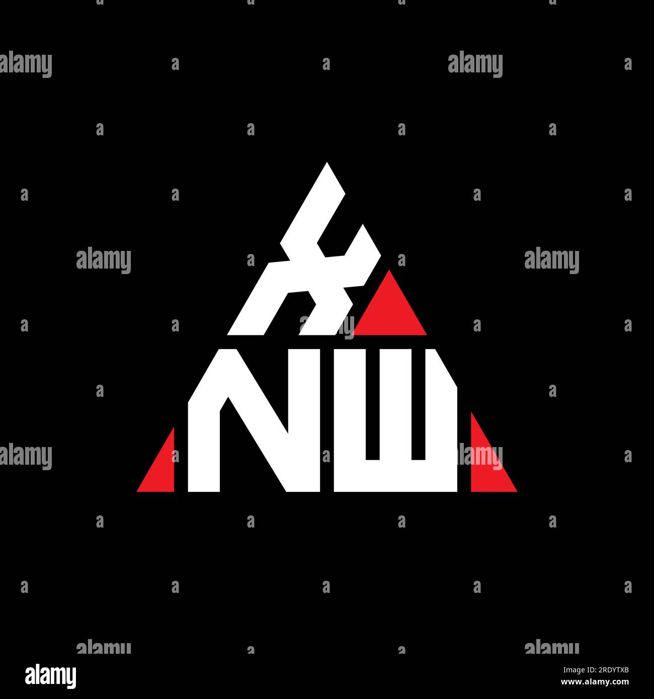 XNW triangle letter logo design with triangle shape. XNW triangle logo ...