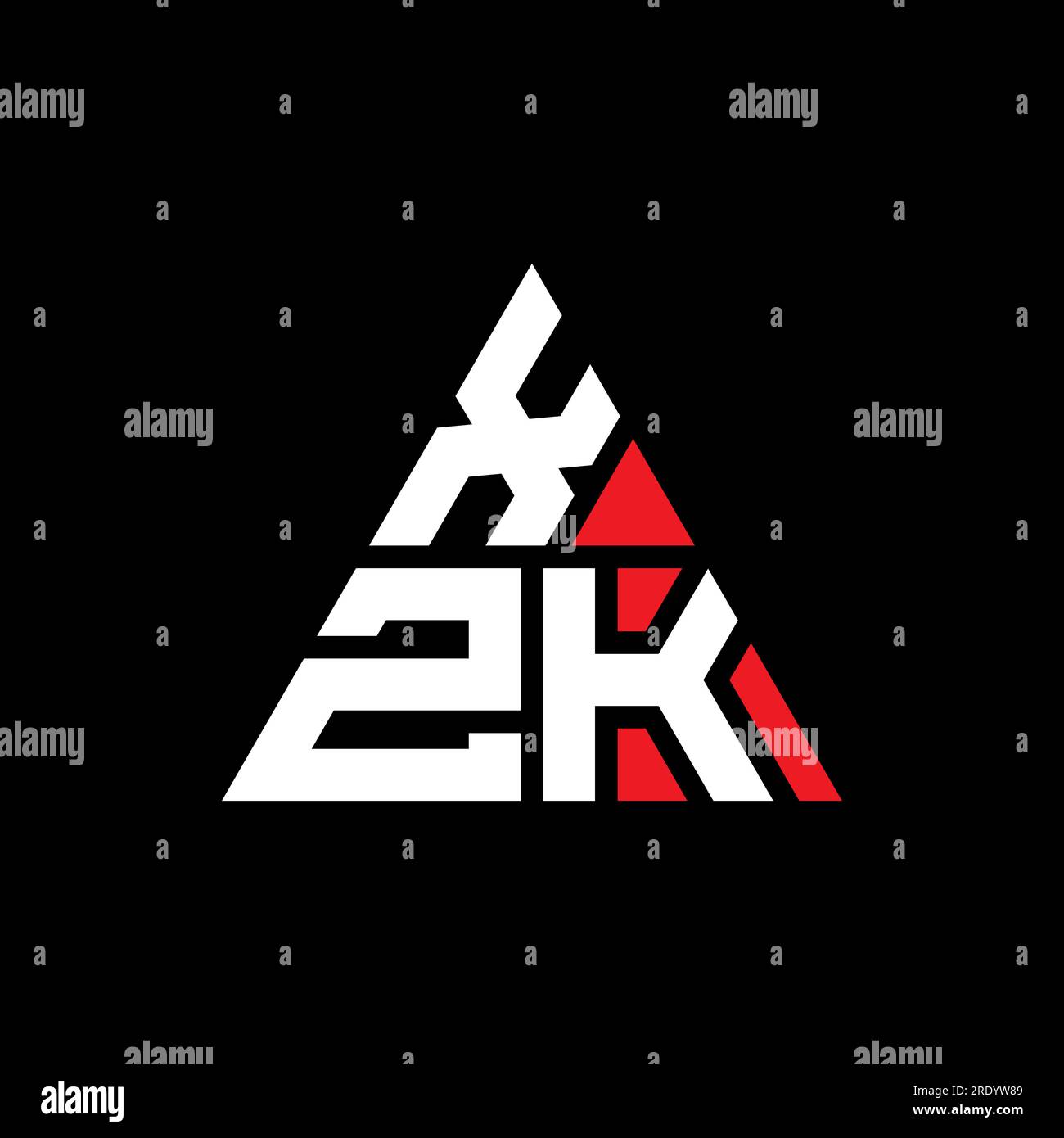 XZK triangle letter logo design with triangle shape. XZK triangle logo ...
