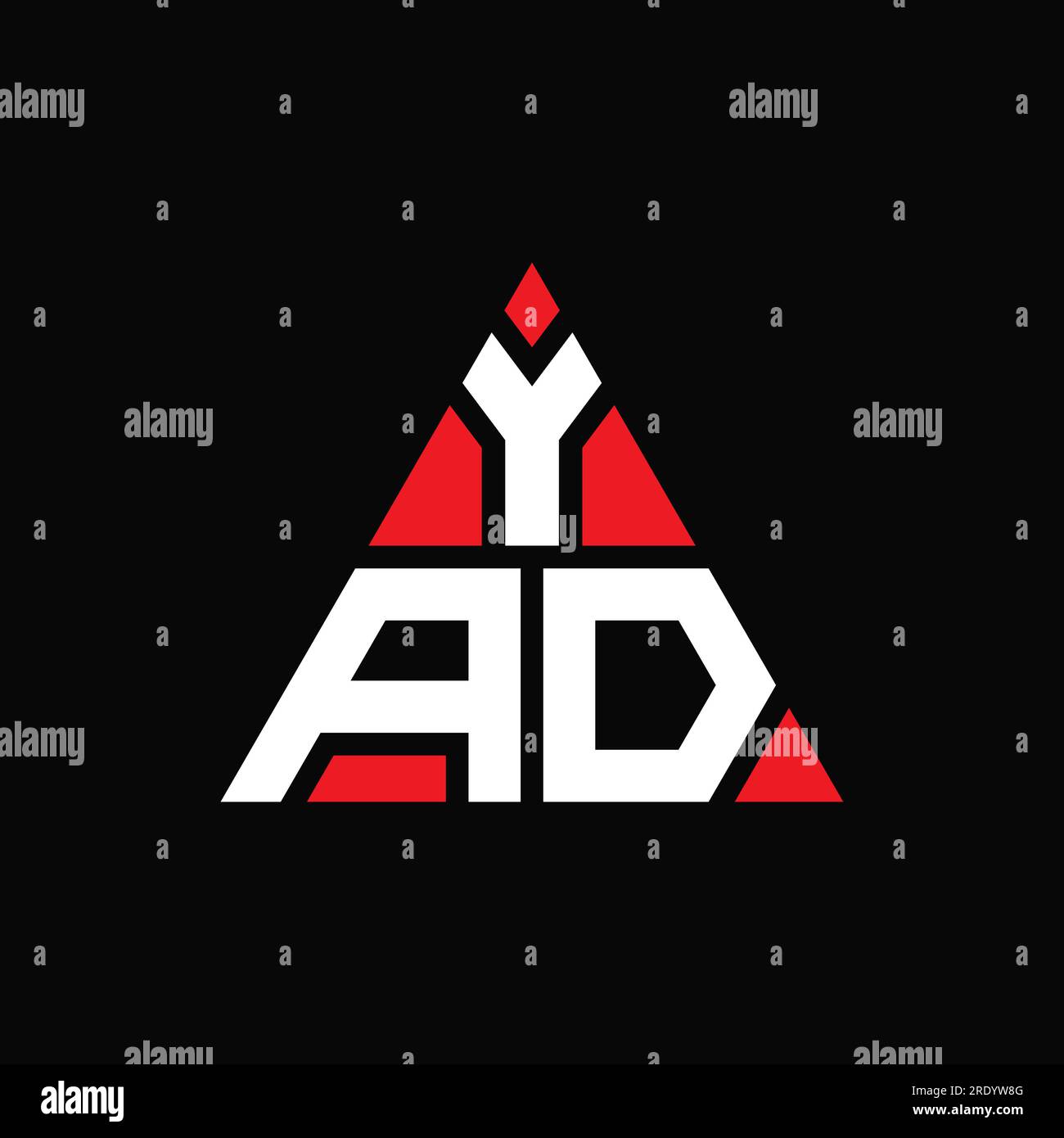 YAD triangle letter logo design with triangle shape. YAD triangle logo ...