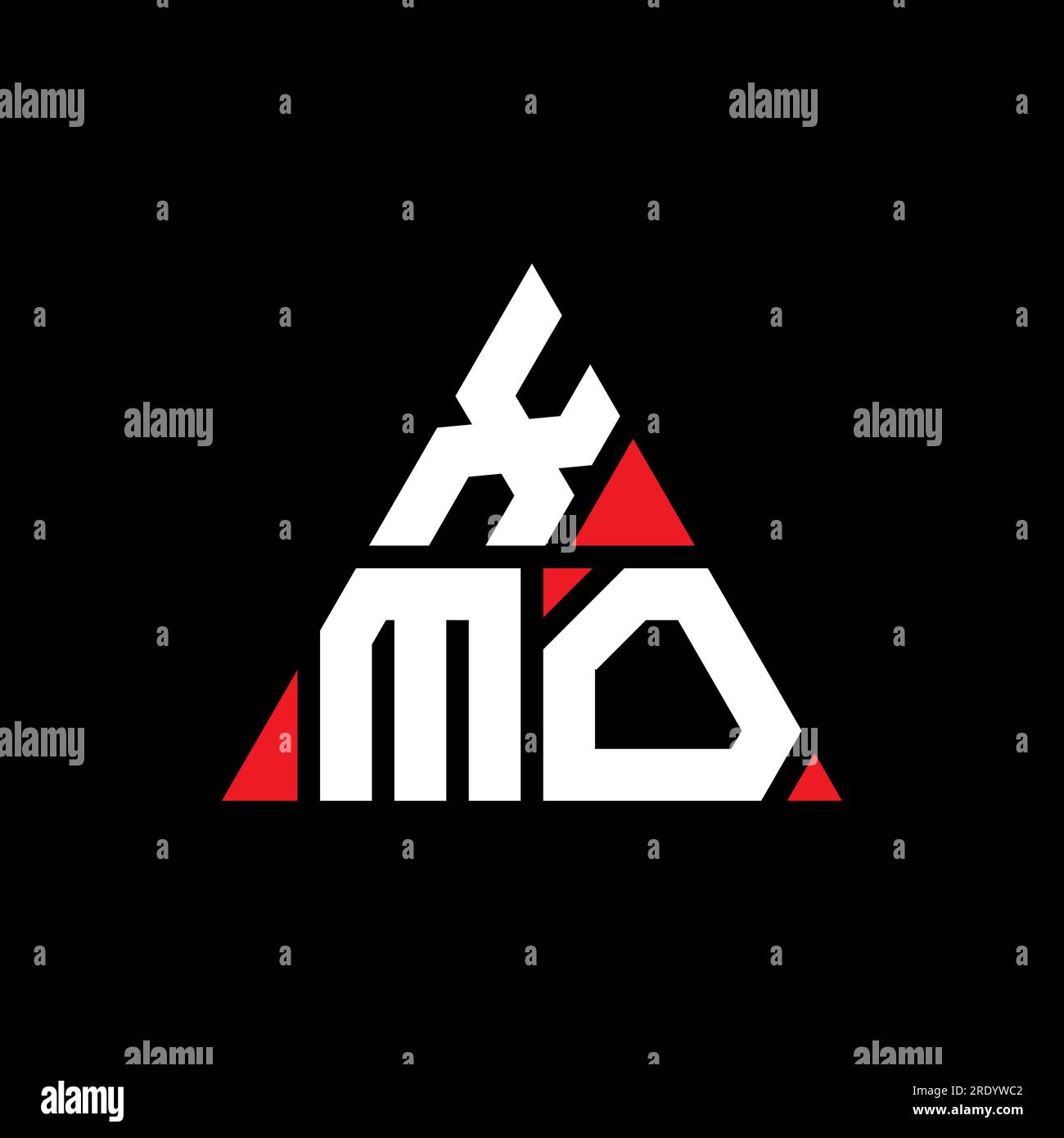XMO triangle letter logo design with triangle shape. XMO triangle logo ...
