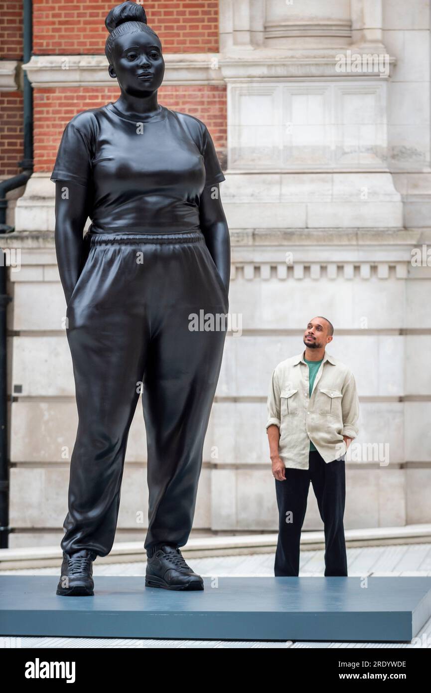 London, UK. 24 July 2023. Sculptor Thomas J Price with 'Moments ...