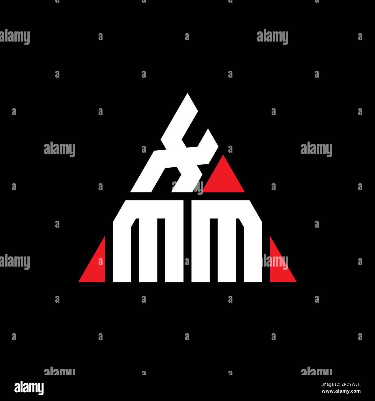 XMM triangle letter logo design with triangle shape. XMM triangle logo ...