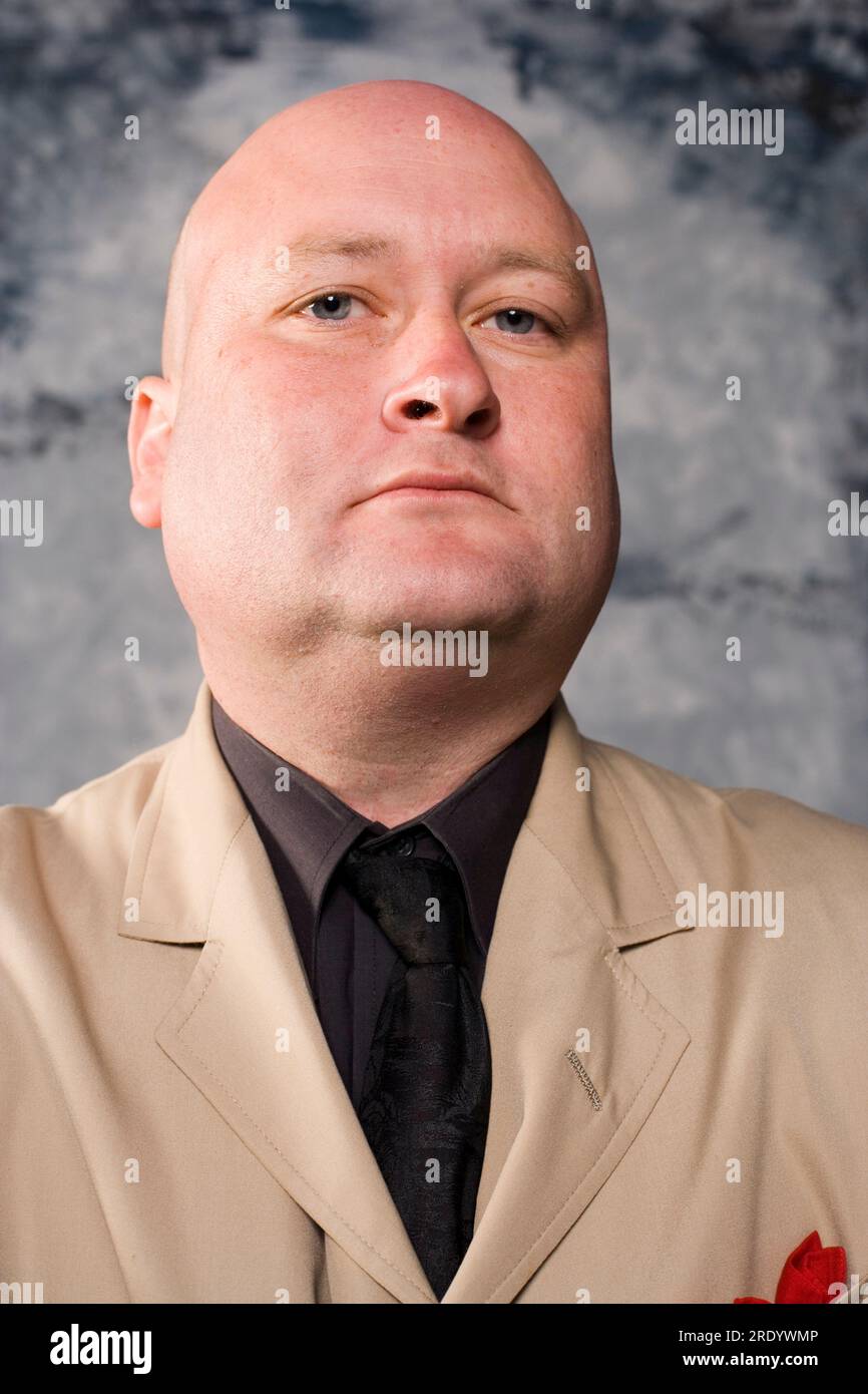 Portrait of bald man Stock Photo - Alamy