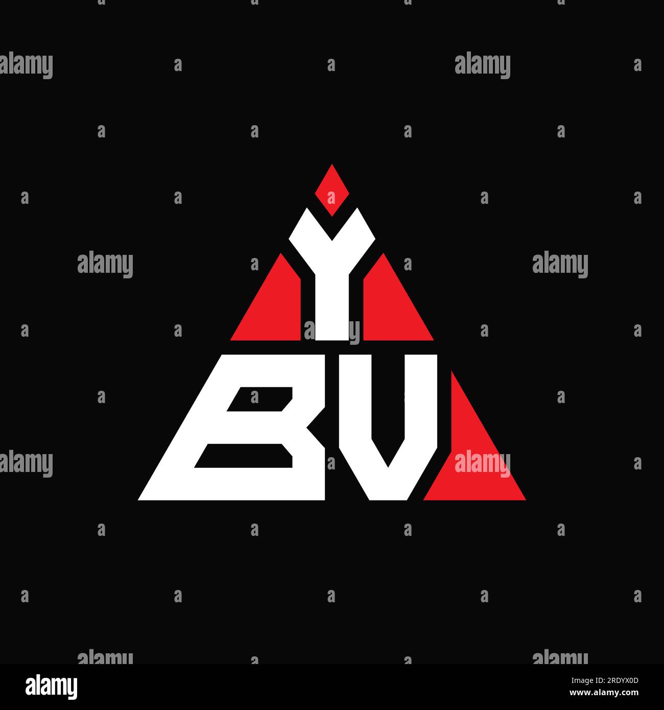 YBV triangle letter logo design with triangle shape. YBV triangle logo ...