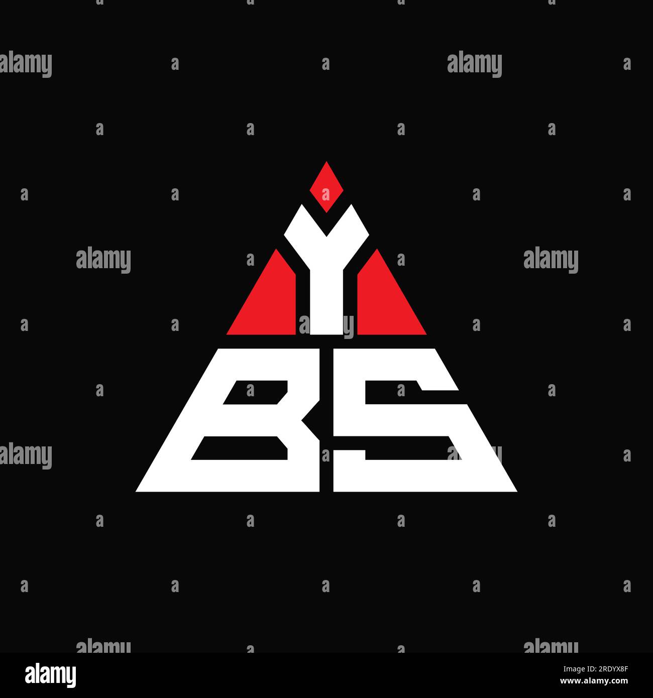 YBS triangle letter logo design with triangle shape. YBS triangle logo ...