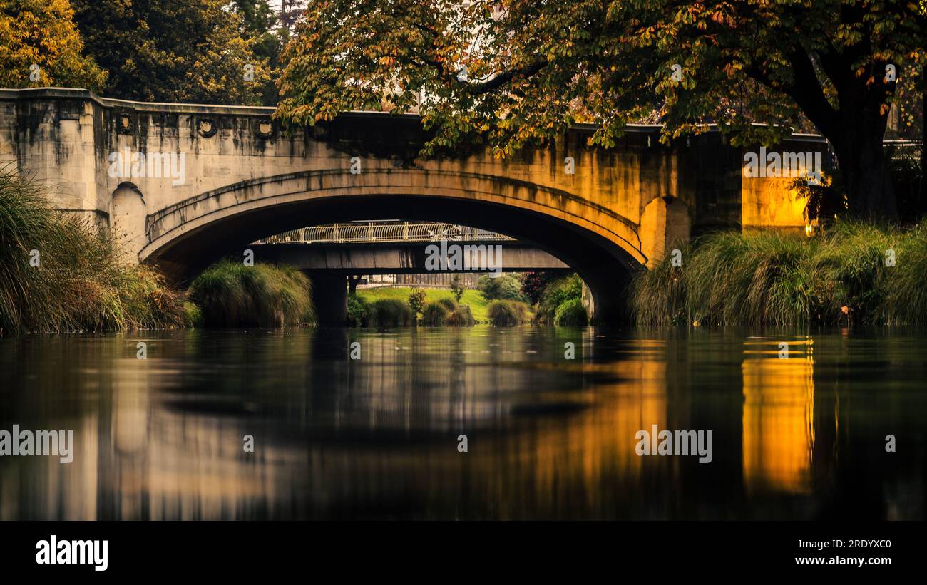 Bridge over the Avon River, Christchurch, NZ Stock Photo - Alamy