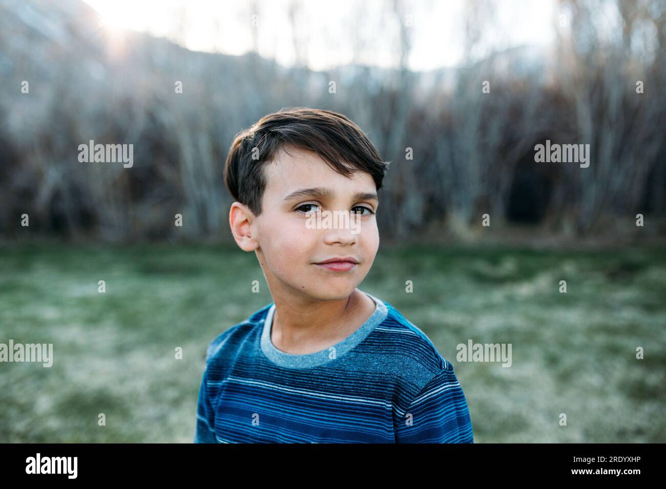 Boy with brown hair and eyes hi-res stock photography and images - Alamy