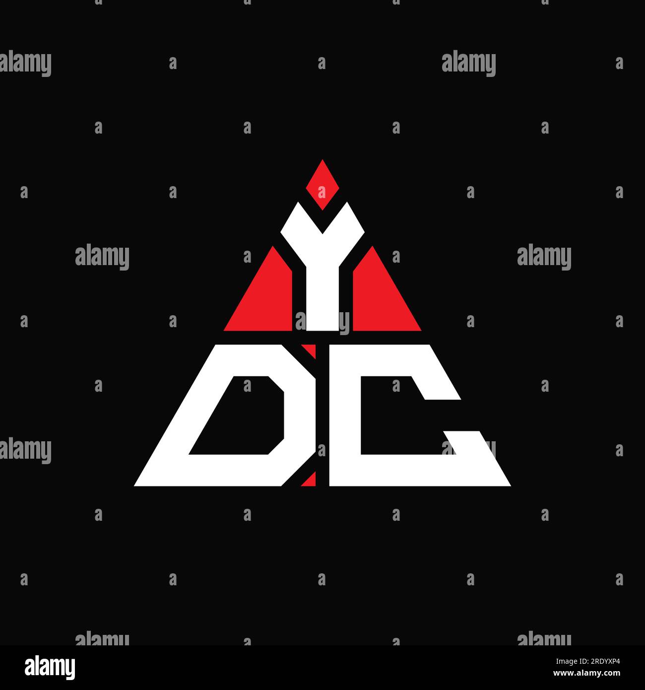 YDC triangle letter logo design with triangle shape. YDC triangle logo ...