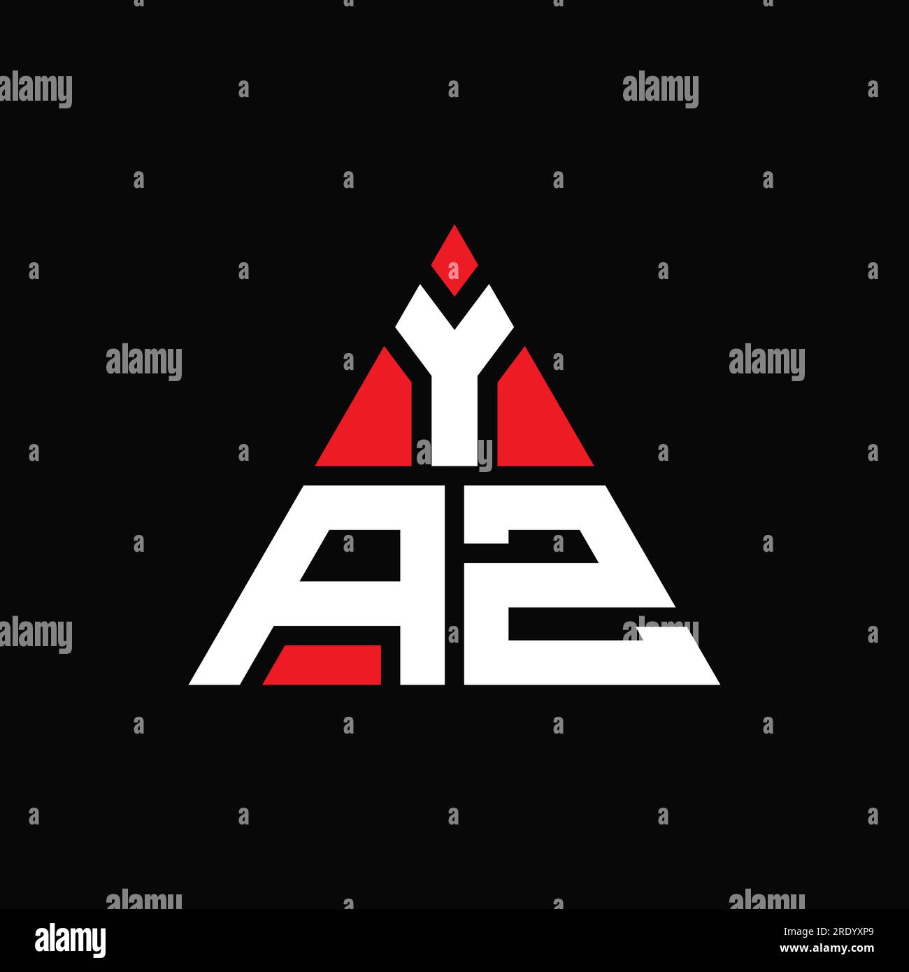 YAZ triangle letter logo design with triangle shape. YAZ triangle logo ...