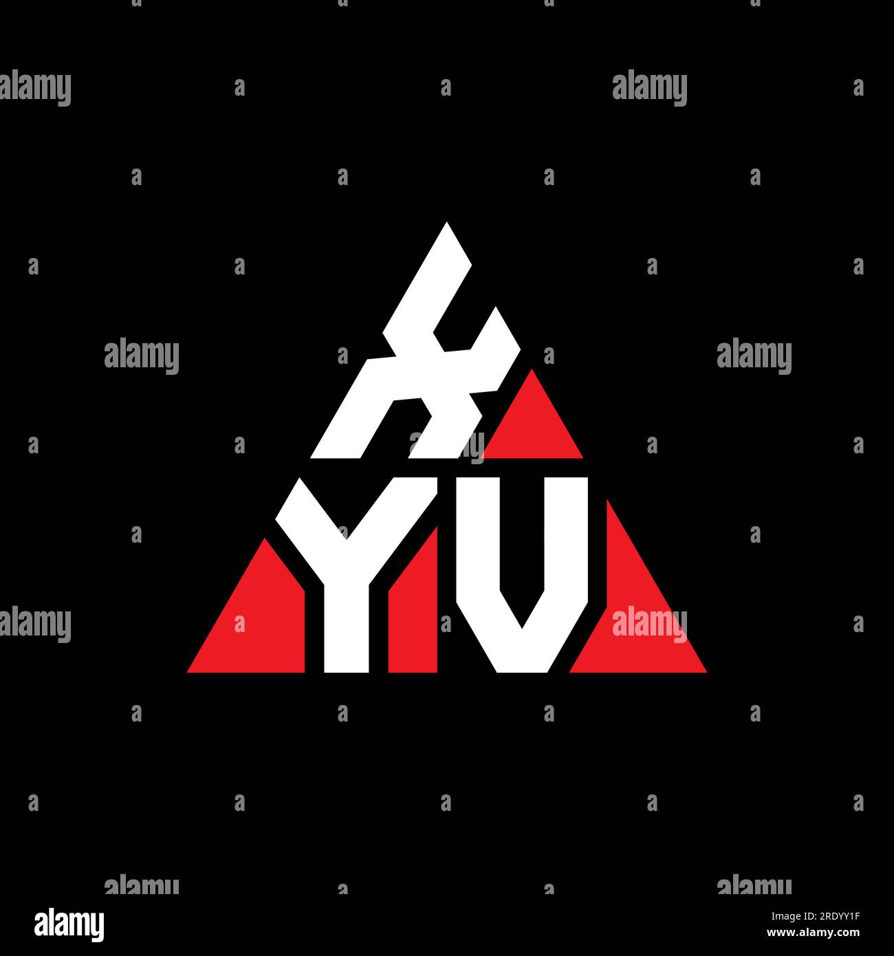 XYV triangle letter logo design with triangle shape. XYV triangle logo ...