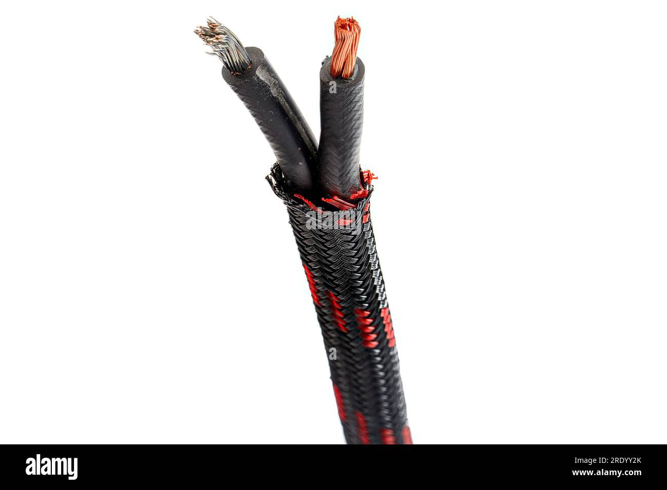 audio power wire in braid Stock Photo - Alamy