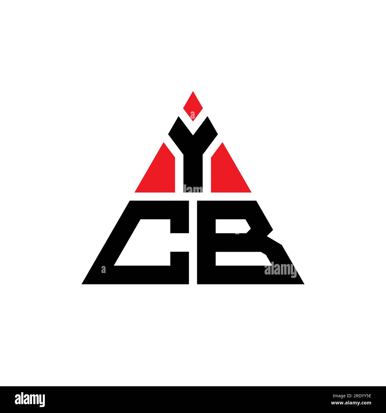 YCB triangle letter logo design with triangle shape. YCB triangle logo ...