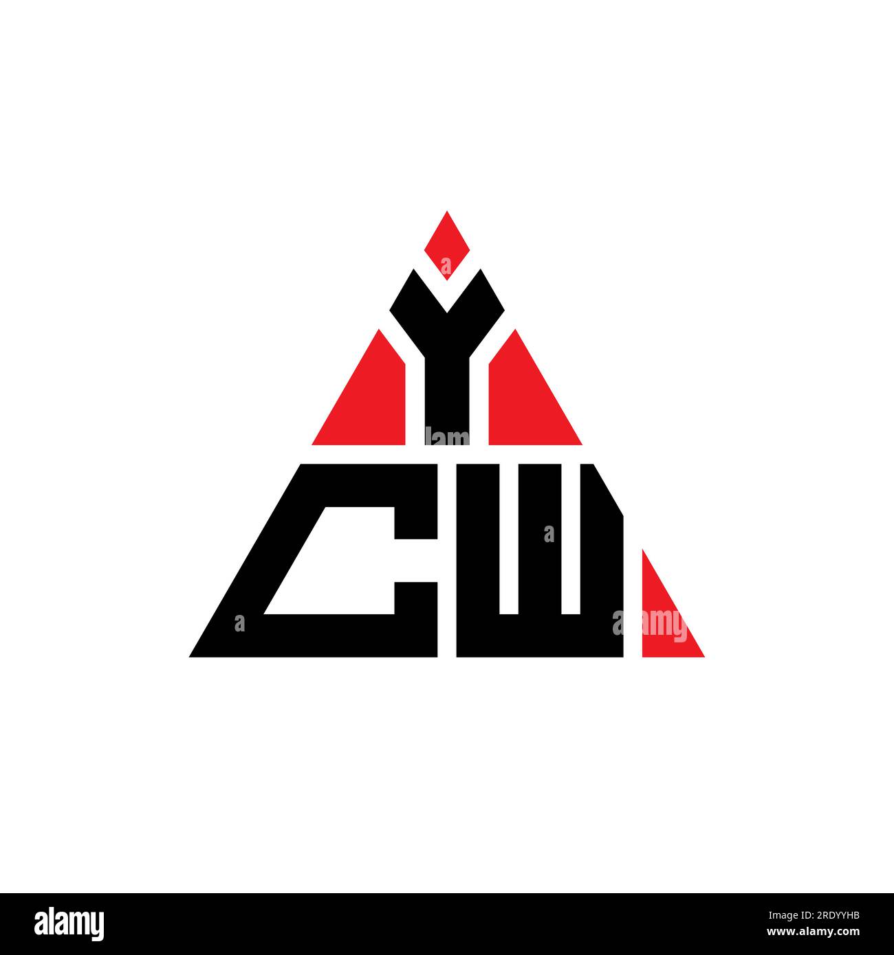 YCW triangle letter logo design with triangle shape. YCW triangle logo ...