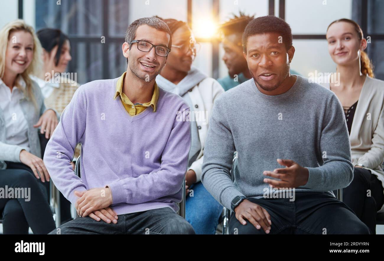 Young people enjoying spending time together on special group therapy ...