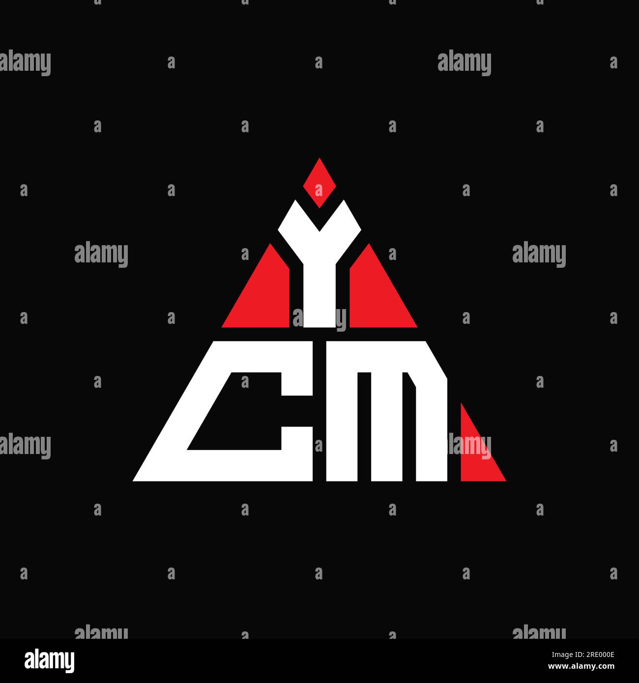 YCM triangle letter logo design with triangle shape. YCM triangle logo ...
