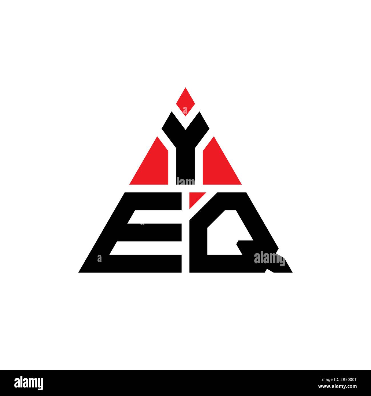 YEQ triangle letter logo design with triangle shape. YEQ triangle logo ...