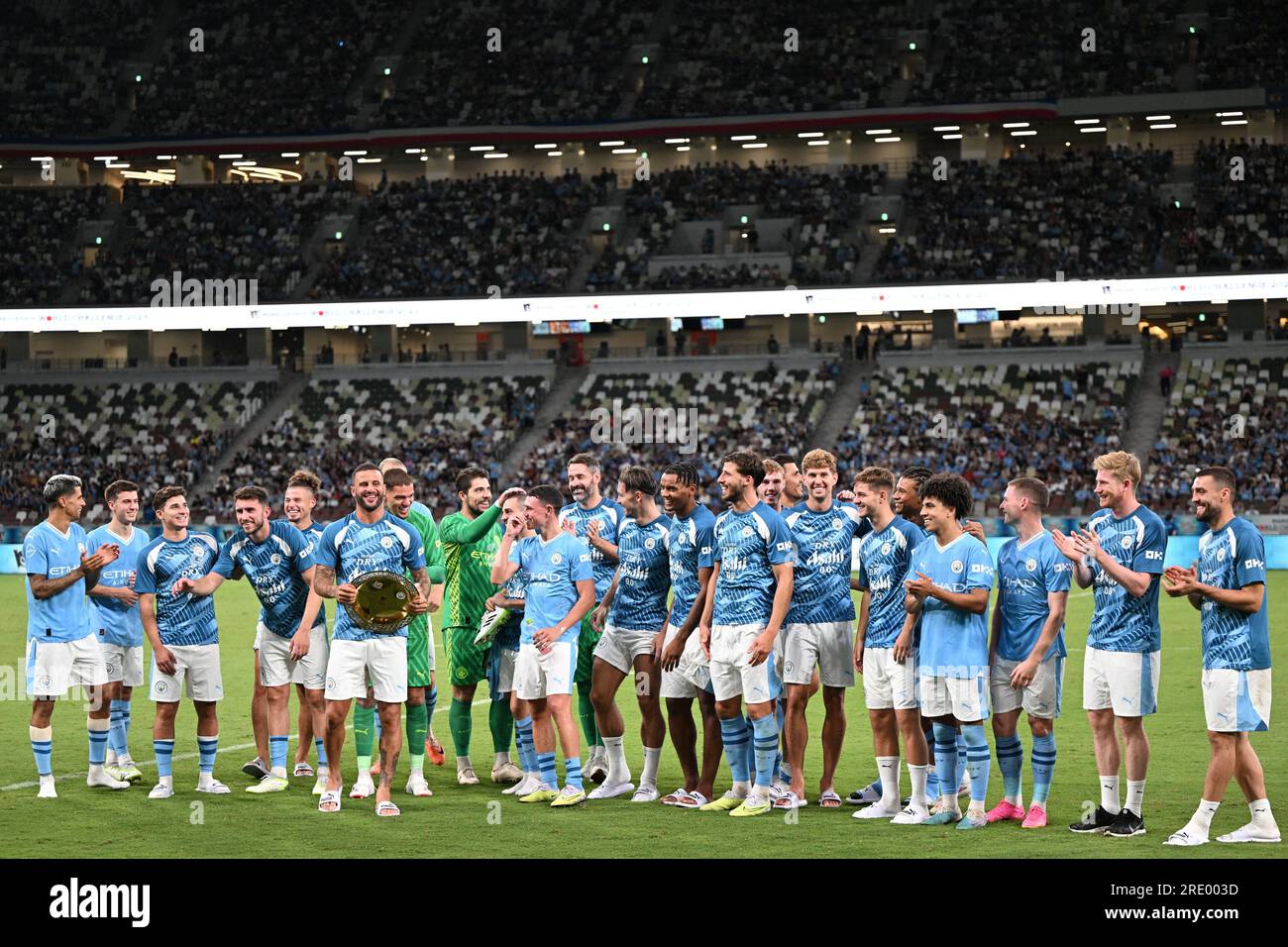 National Stadium, Tokyo, Japan. 23rd July, 2023. Manchester City team ...