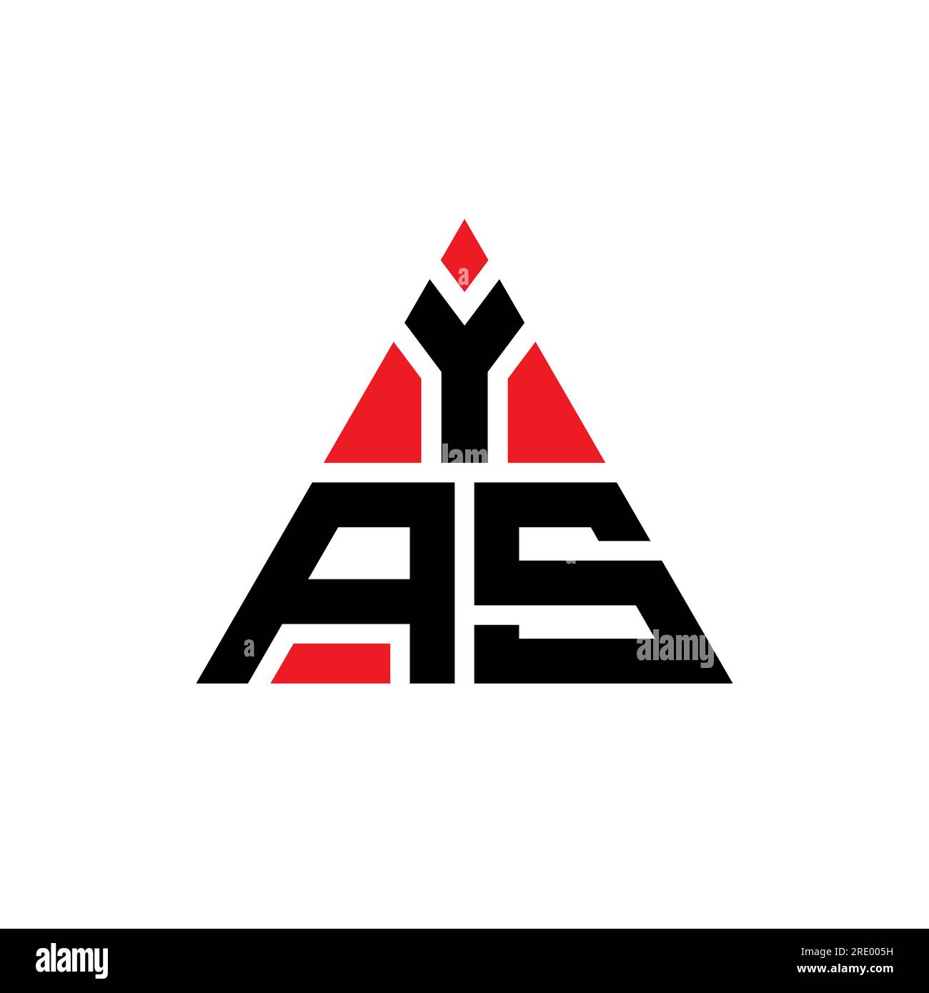 YAS triangle letter logo design with triangle shape. YAS triangle logo ...