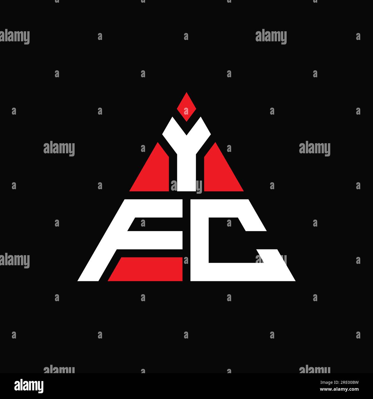 YFC triangle letter logo design with triangle shape. YFC triangle logo ...