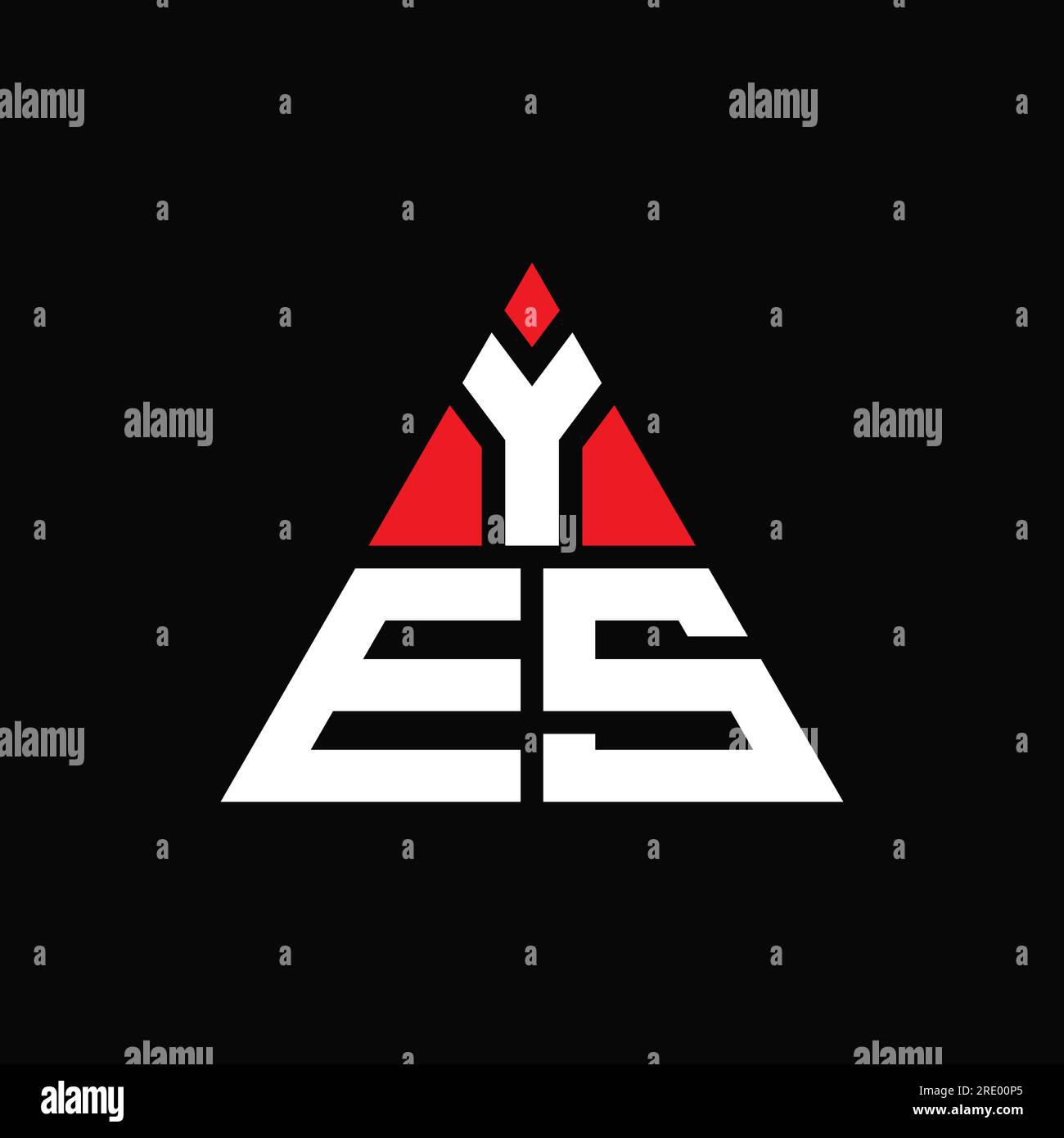 YES triangle letter logo design with triangle shape. YES triangle logo ...