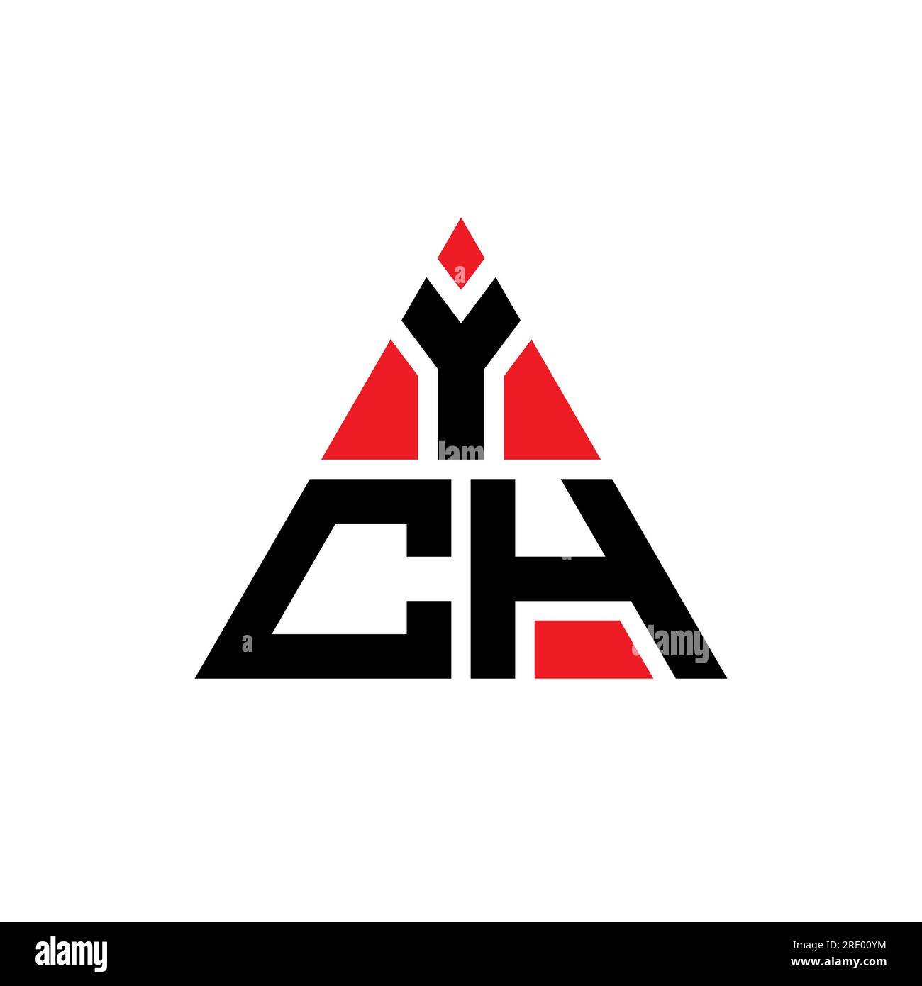 YCH triangle letter logo design with triangle shape. YCH triangle logo ...