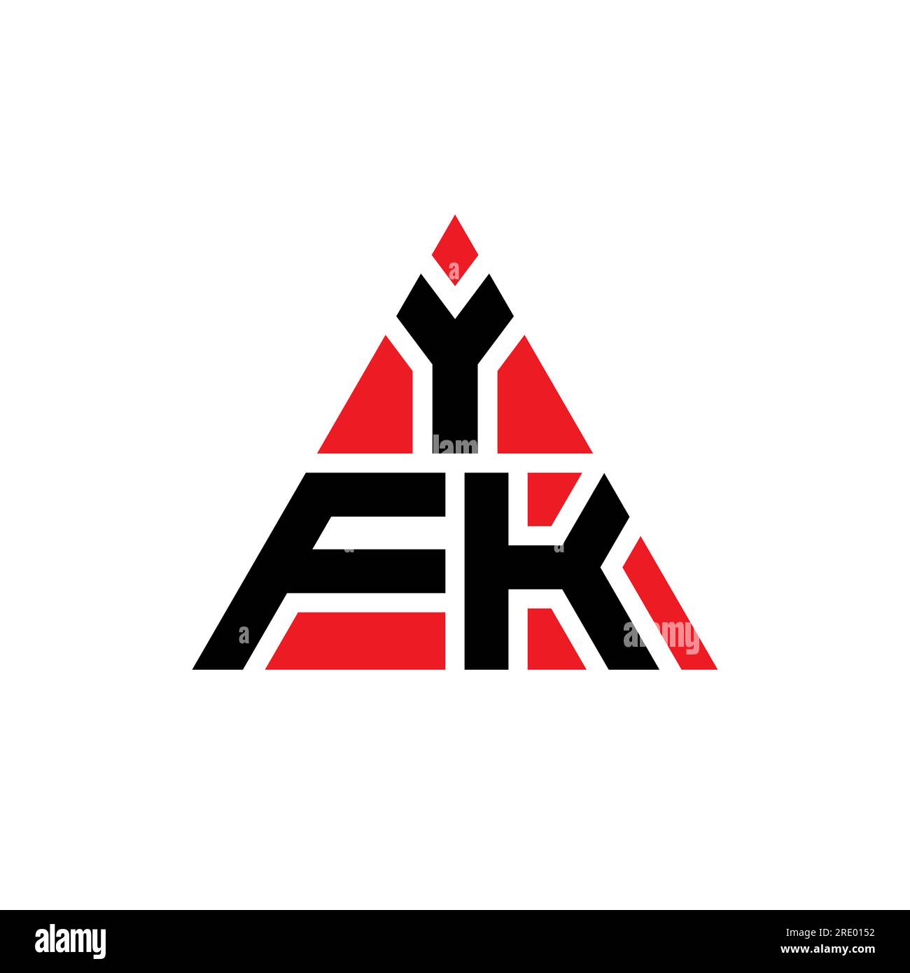 YFK triangle letter logo design with triangle shape. YFK triangle logo ...