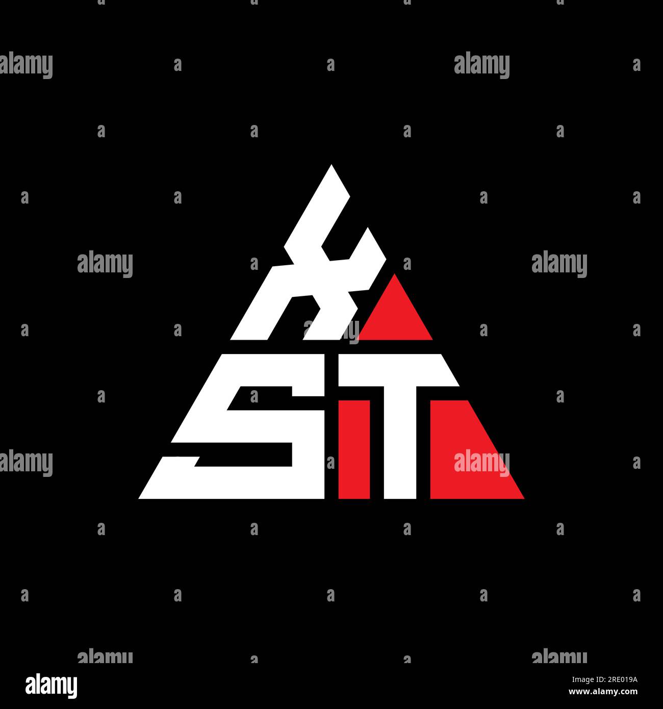 XST triangle letter logo design with triangle shape. XST triangle logo ...