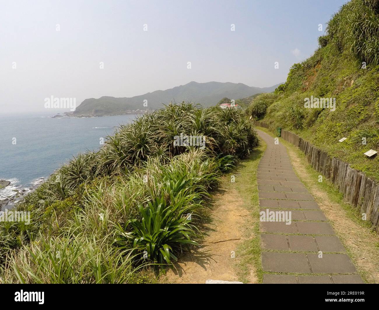 Bitoujiao Trail in Bitou Cape, a famous hiking trail on the mountain ...