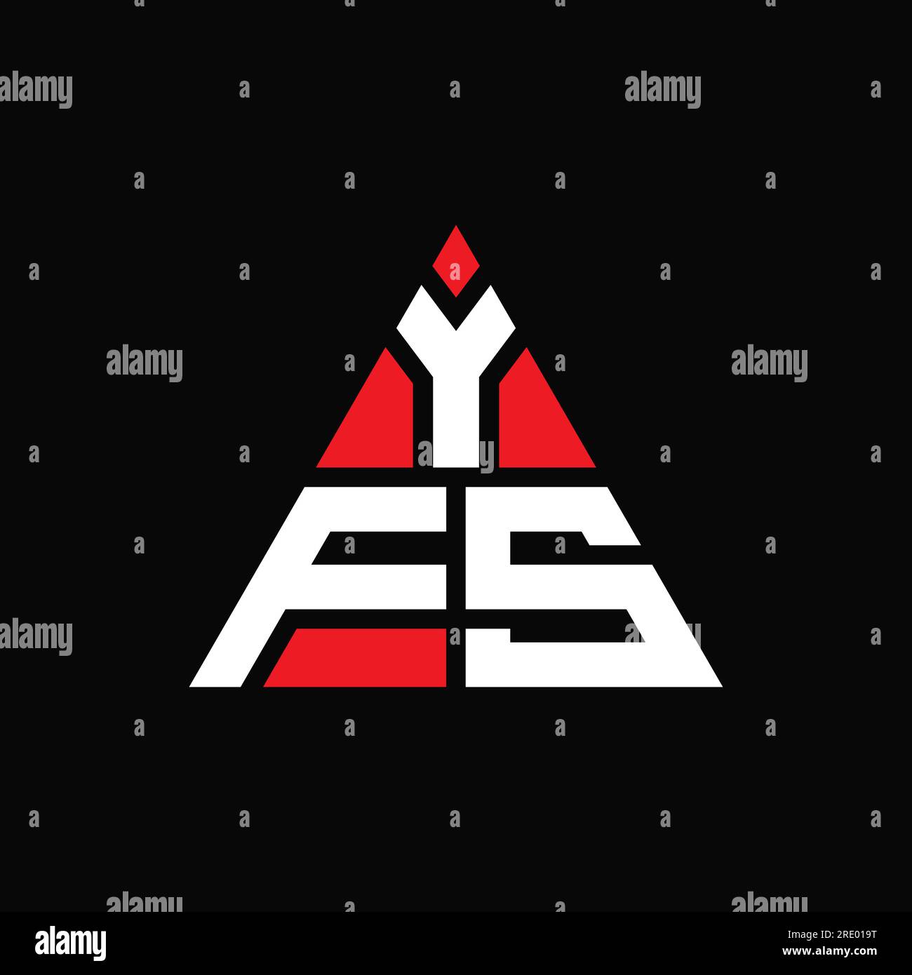 YFS triangle letter logo design with triangle shape. YFS triangle logo ...