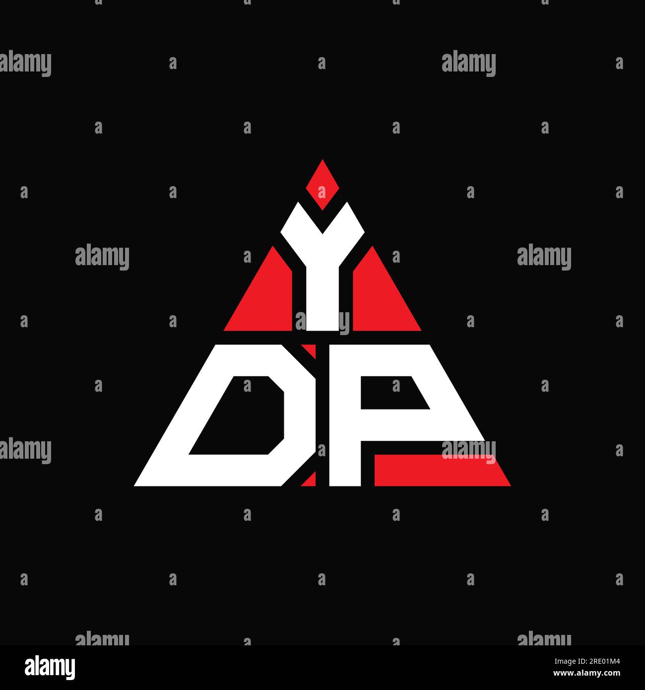 YDP triangle letter logo design with triangle shape. YDP triangle logo ...