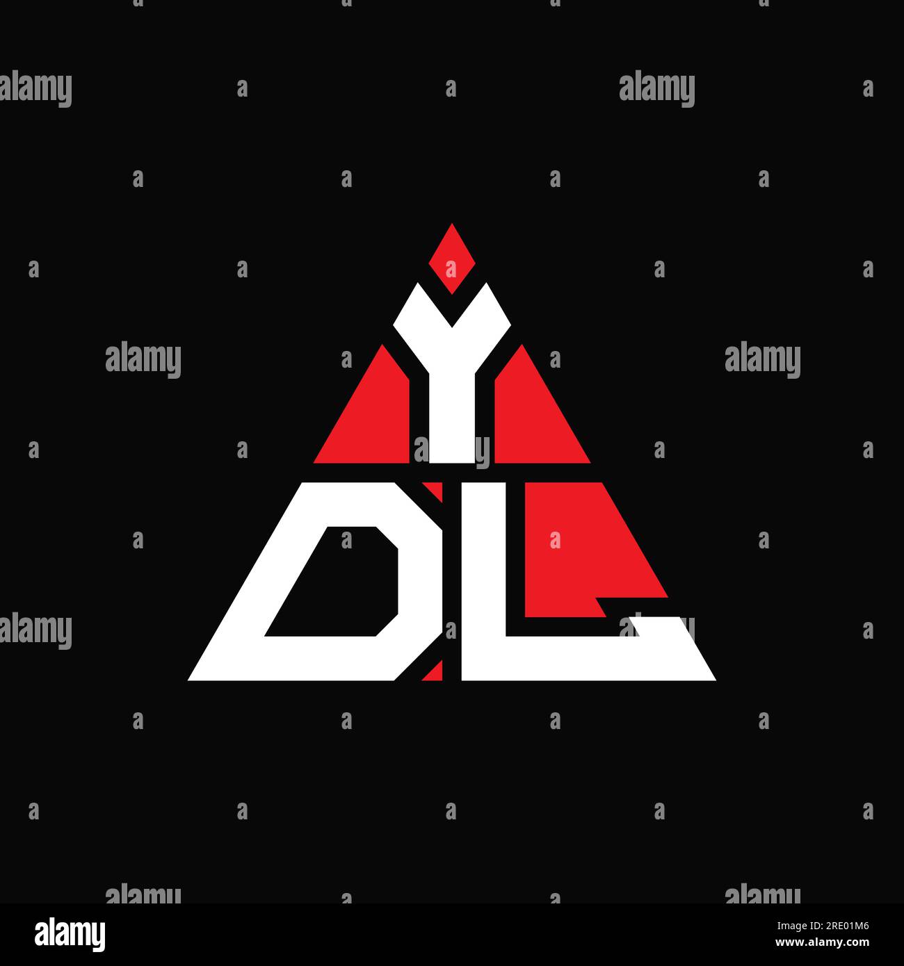 YDL triangle letter logo design with triangle shape. YDL triangle logo ...