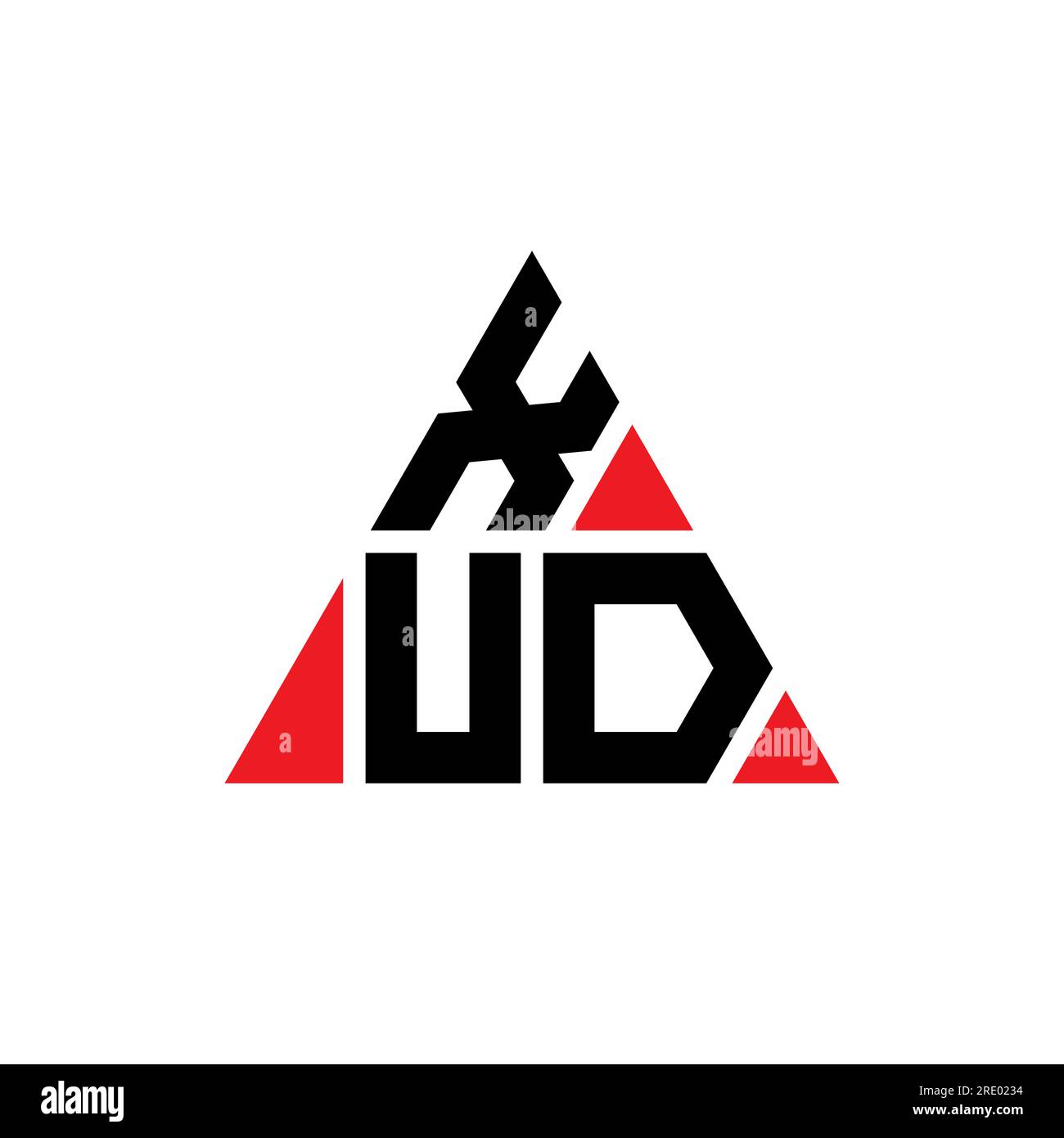 XUD triangle letter logo design with triangle shape. XUD triangle logo ...