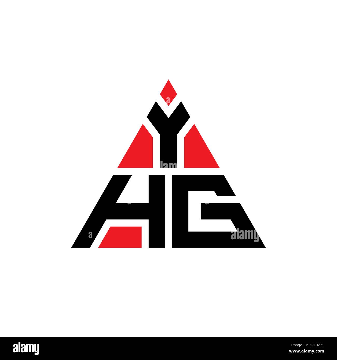 YHG triangle letter logo design with triangle shape. YHG triangle logo ...