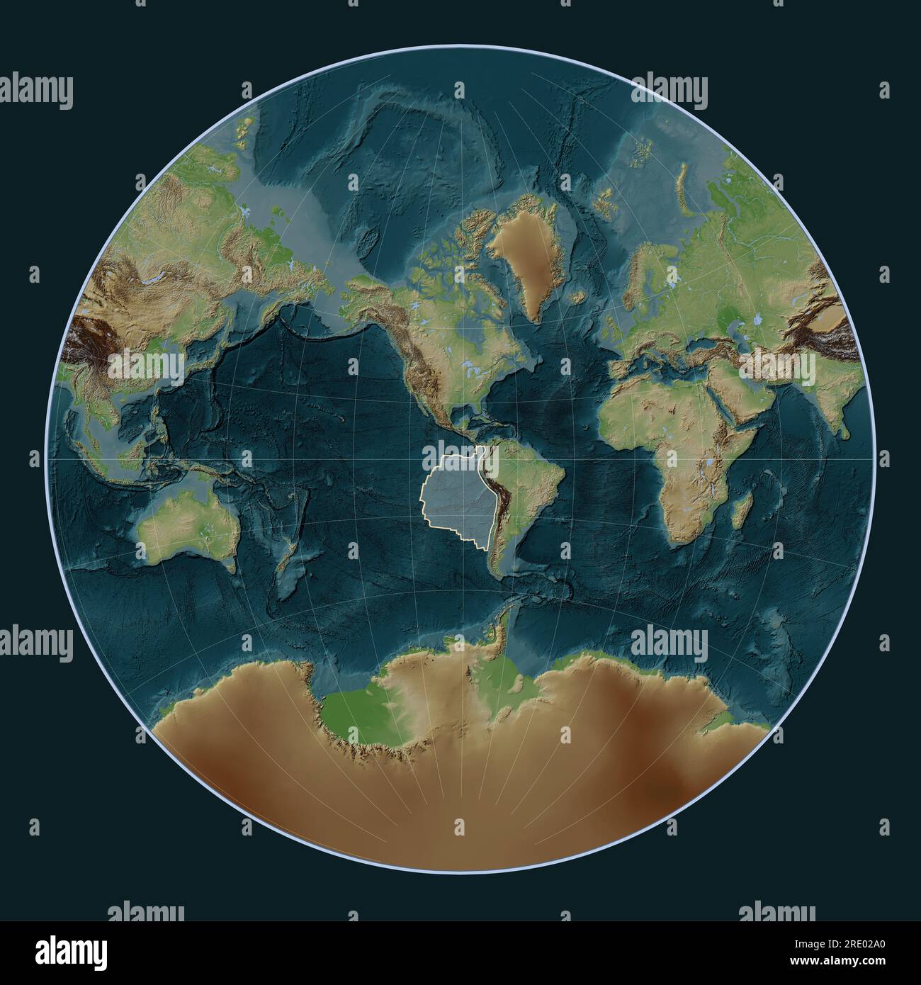 Nazca tectonic plate on the Wiki style elevation map in the Lagrange ...