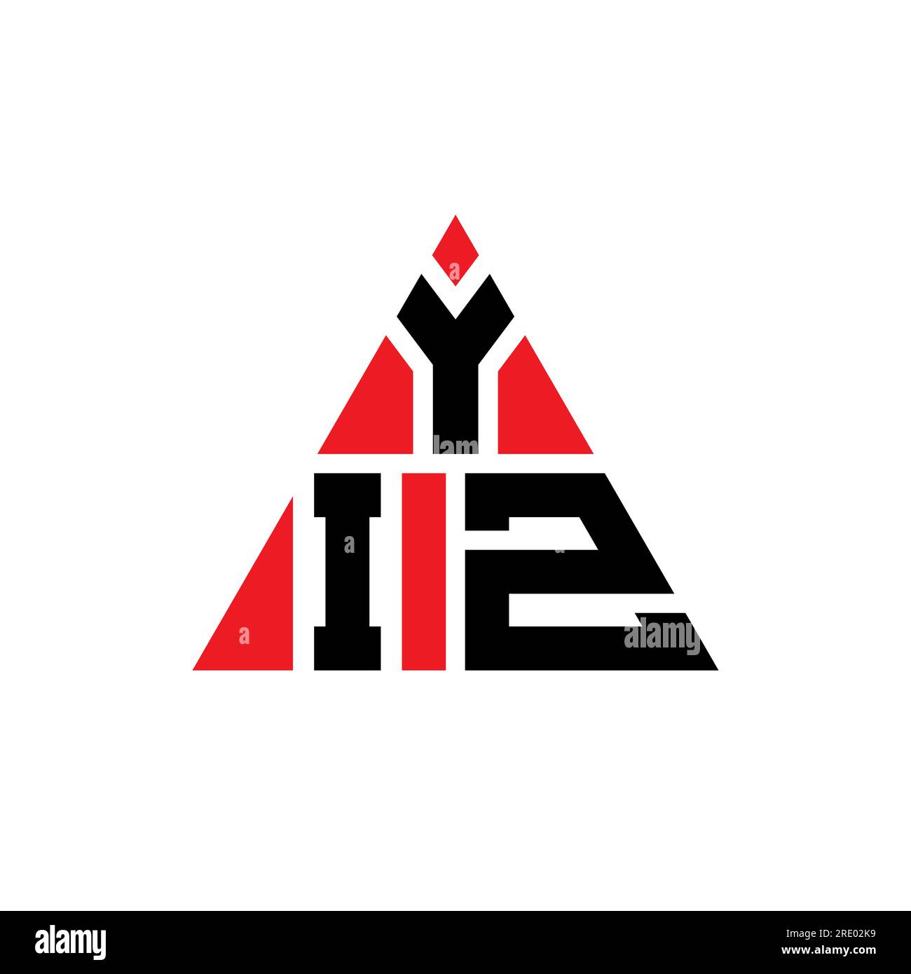 YIZ triangle letter logo design with triangle shape. YIZ triangle logo ...