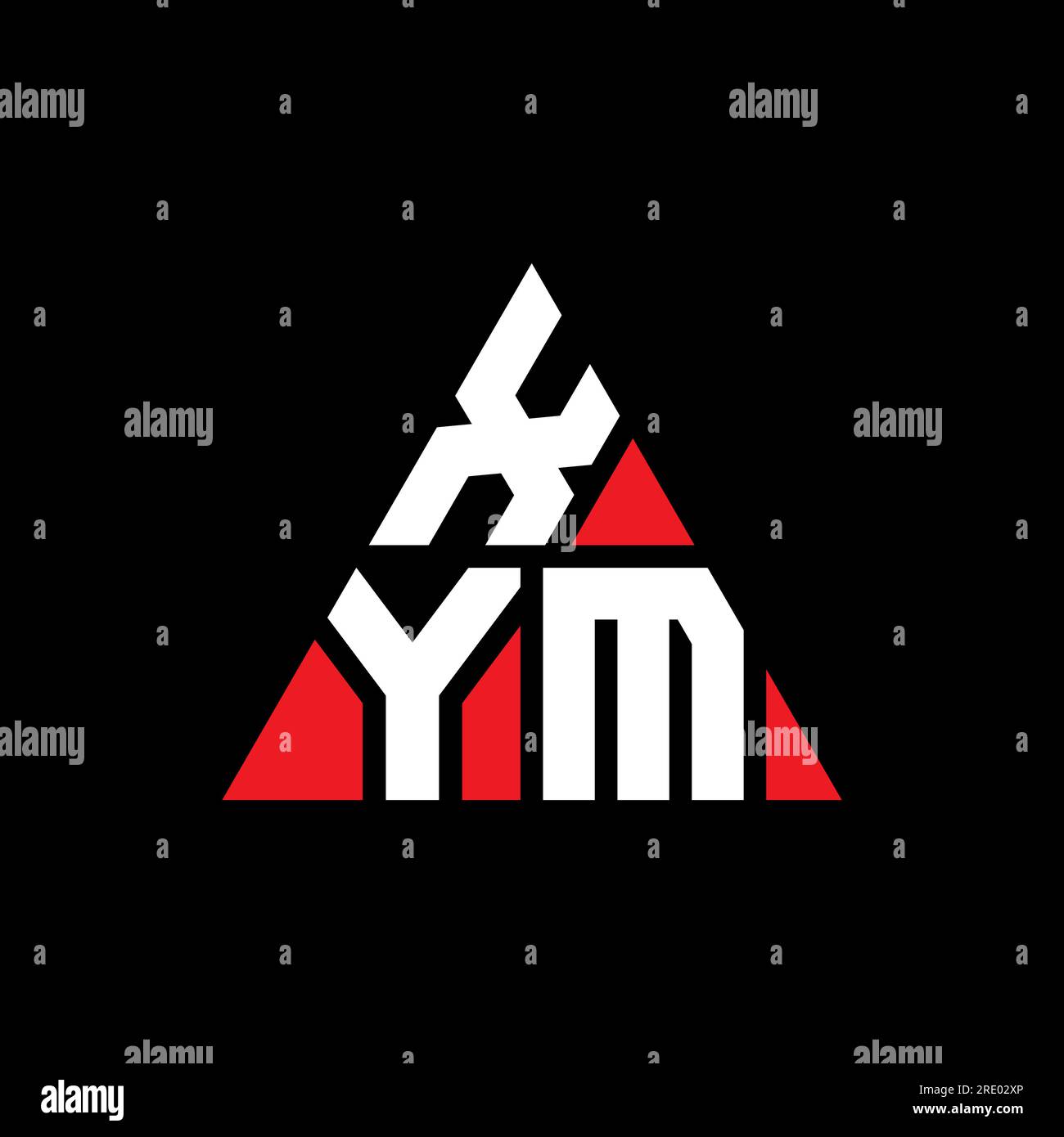 XYM triangle letter logo design with triangle shape. XYM triangle logo design monogram. XYM ...