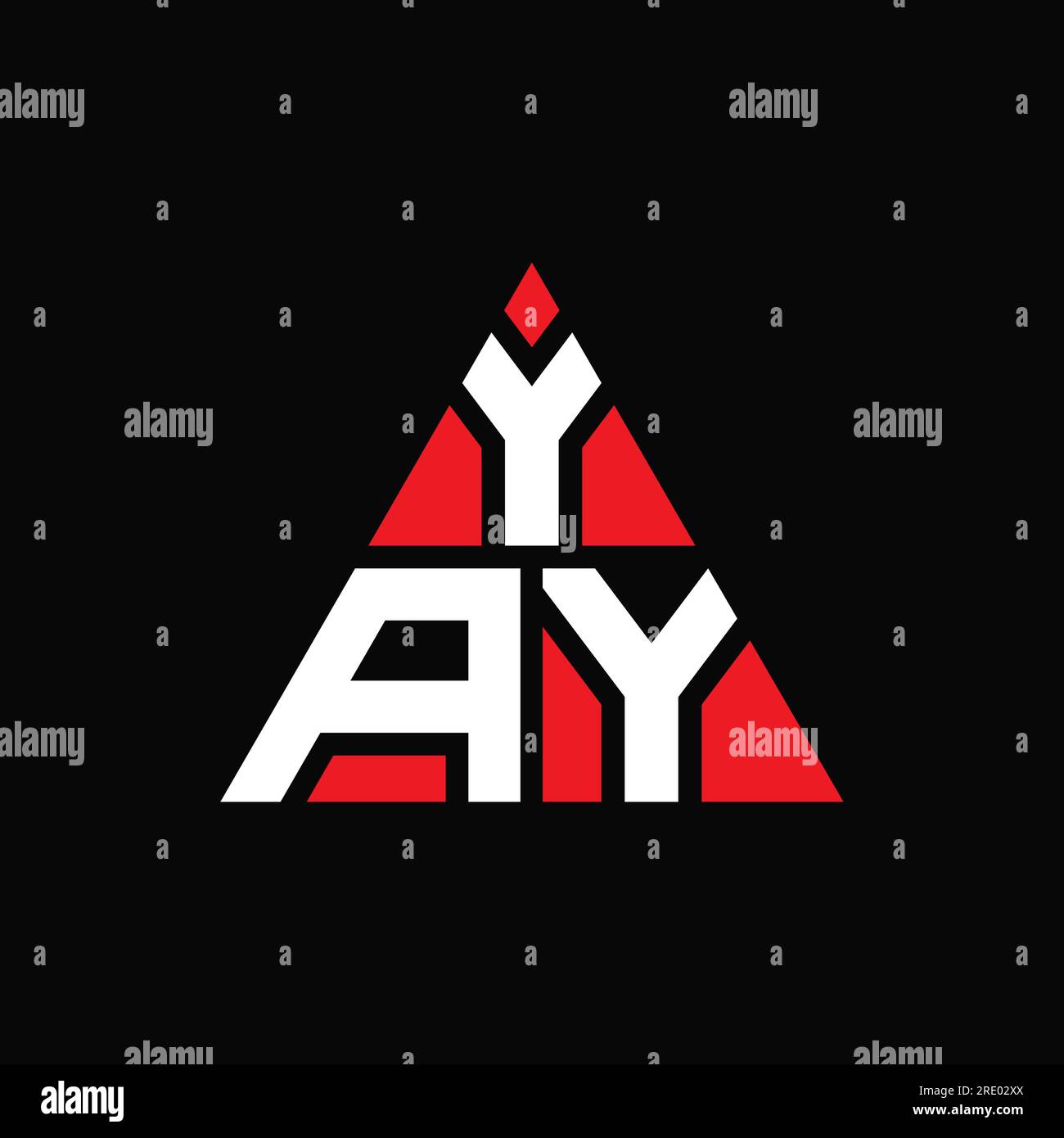 YAY triangle letter logo design with triangle shape. YAY triangle logo ...