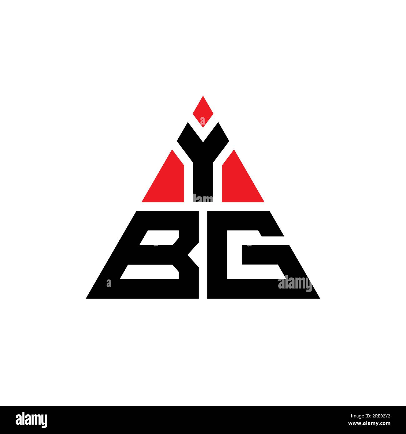 YBG triangle letter logo design with triangle shape. YBG triangle logo ...