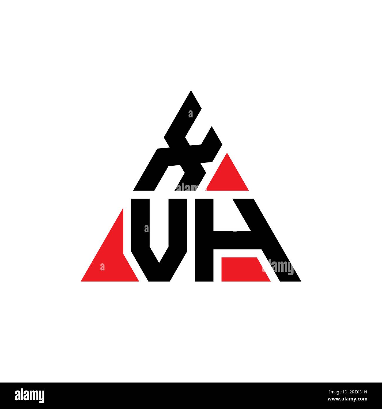 XVH triangle letter logo design with triangle shape. XVH triangle logo ...