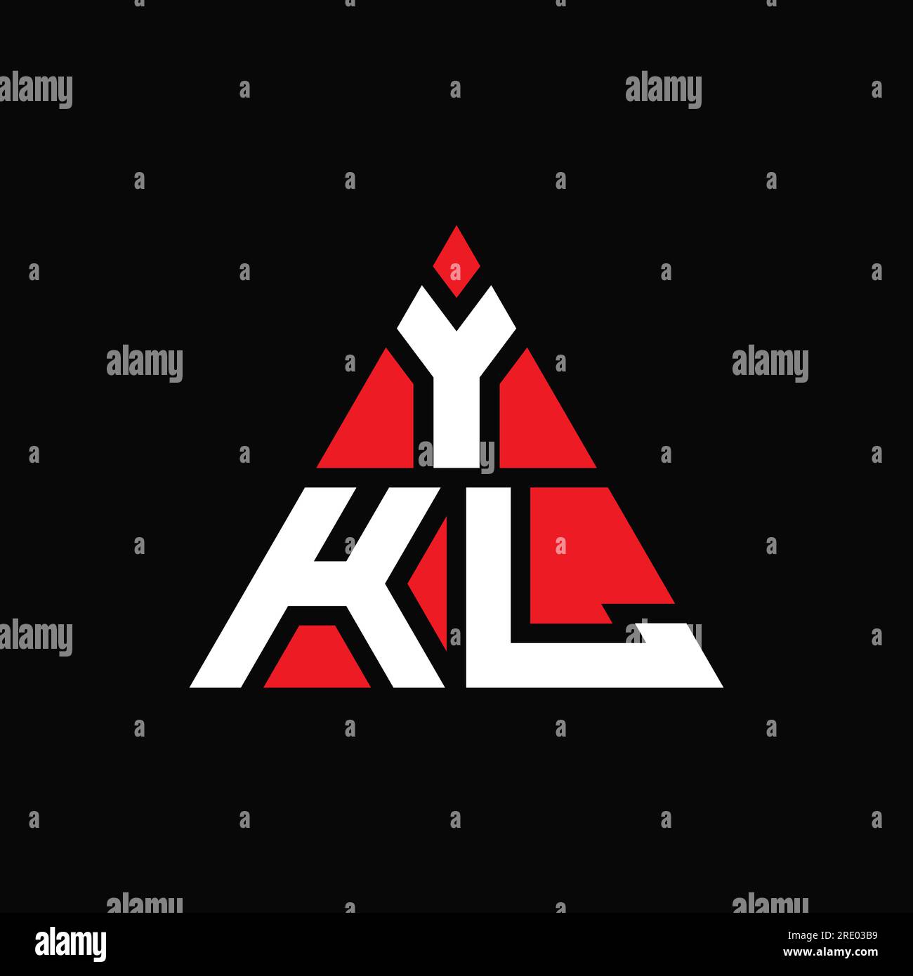 YKL triangle letter logo design with triangle shape. YKL triangle logo ...