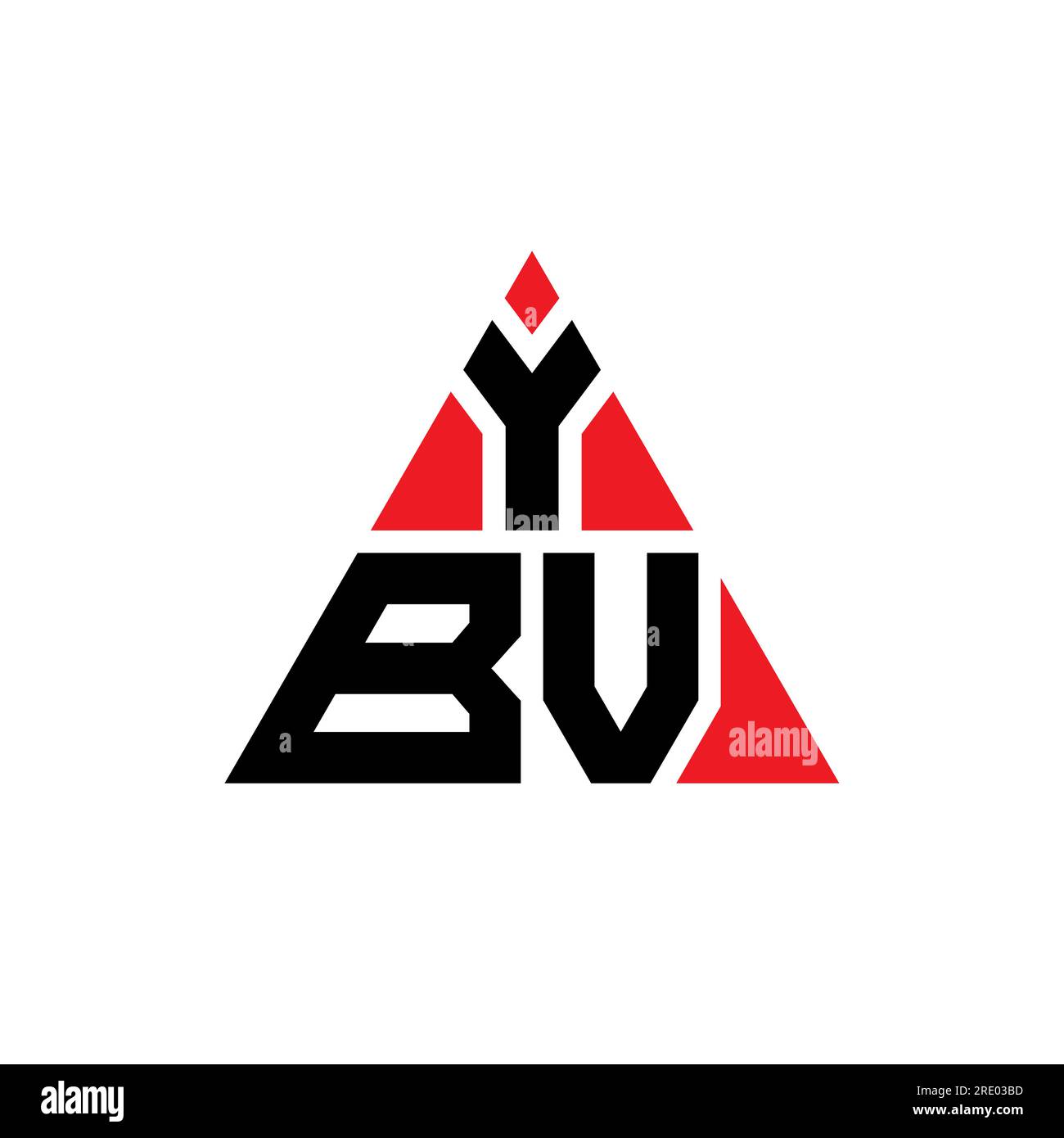 YBV triangle letter logo design with triangle shape. YBV triangle logo ...