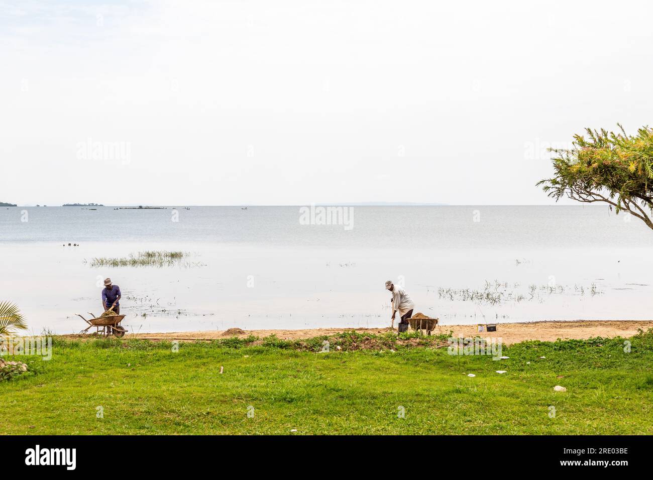 Sienna Beach, bordering Lake Victoria in Entebbe, Uganda Stock Photo ...