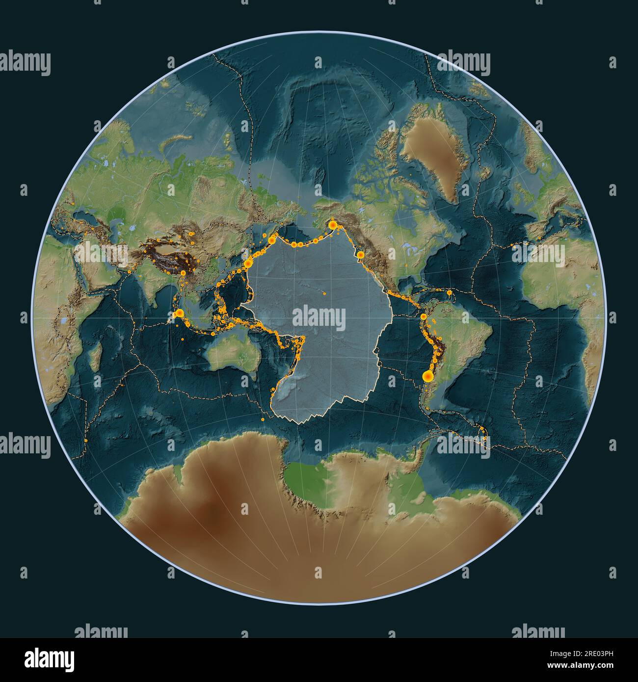 Pacific tectonic plate on the Wiki style elevation map in the Lagrange ...