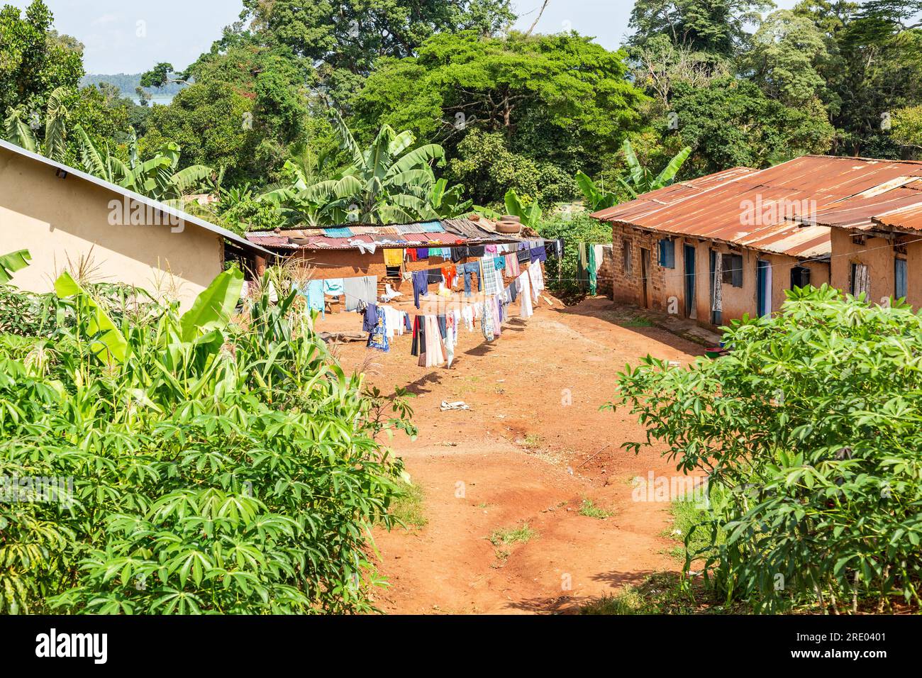 Residential area on the outskirts of Entebbe. Uganda Stock Photo - Alamy