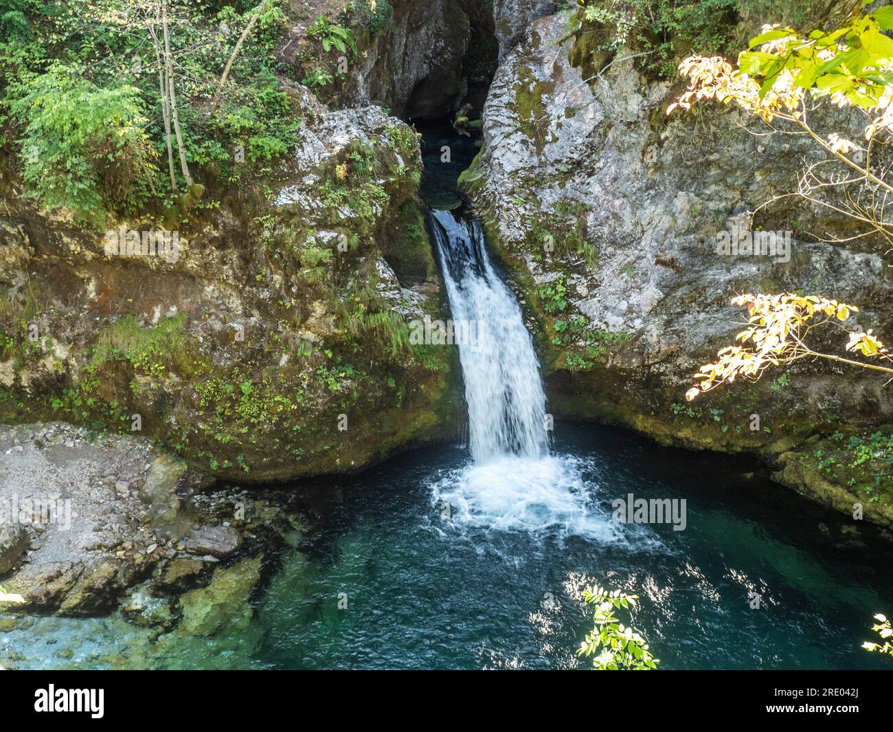 Blue Eye of Theth Waterfall in Albania Stock Photo - Alamy